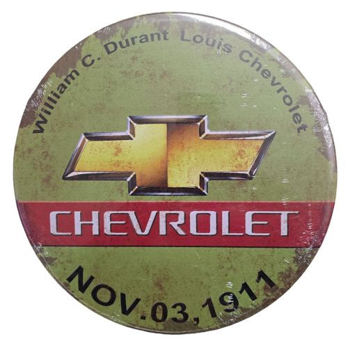Chevrolet Round Tin Sign — Creative Treasures NZ