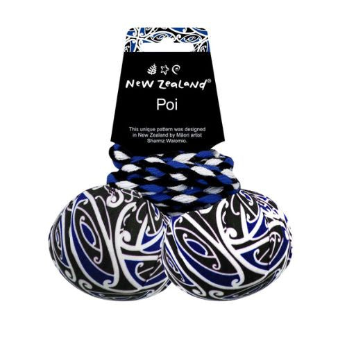 Māori Design Poi Game - Blue — Creative Treasures NZ