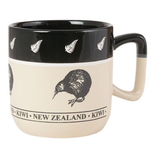 Kiwi Stoneware Mug - Black — Creative Treasures NZ