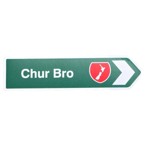 Chur Bro Roadsign Magnet Green — Creative Treasures NZ